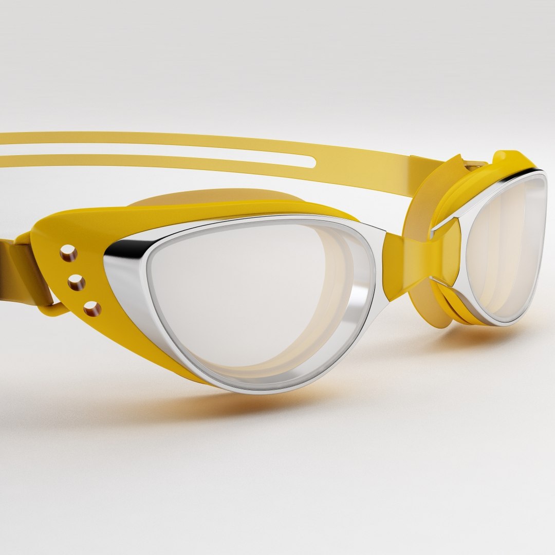 Swim Goggles Orange 3D Model - TurboSquid 1175891