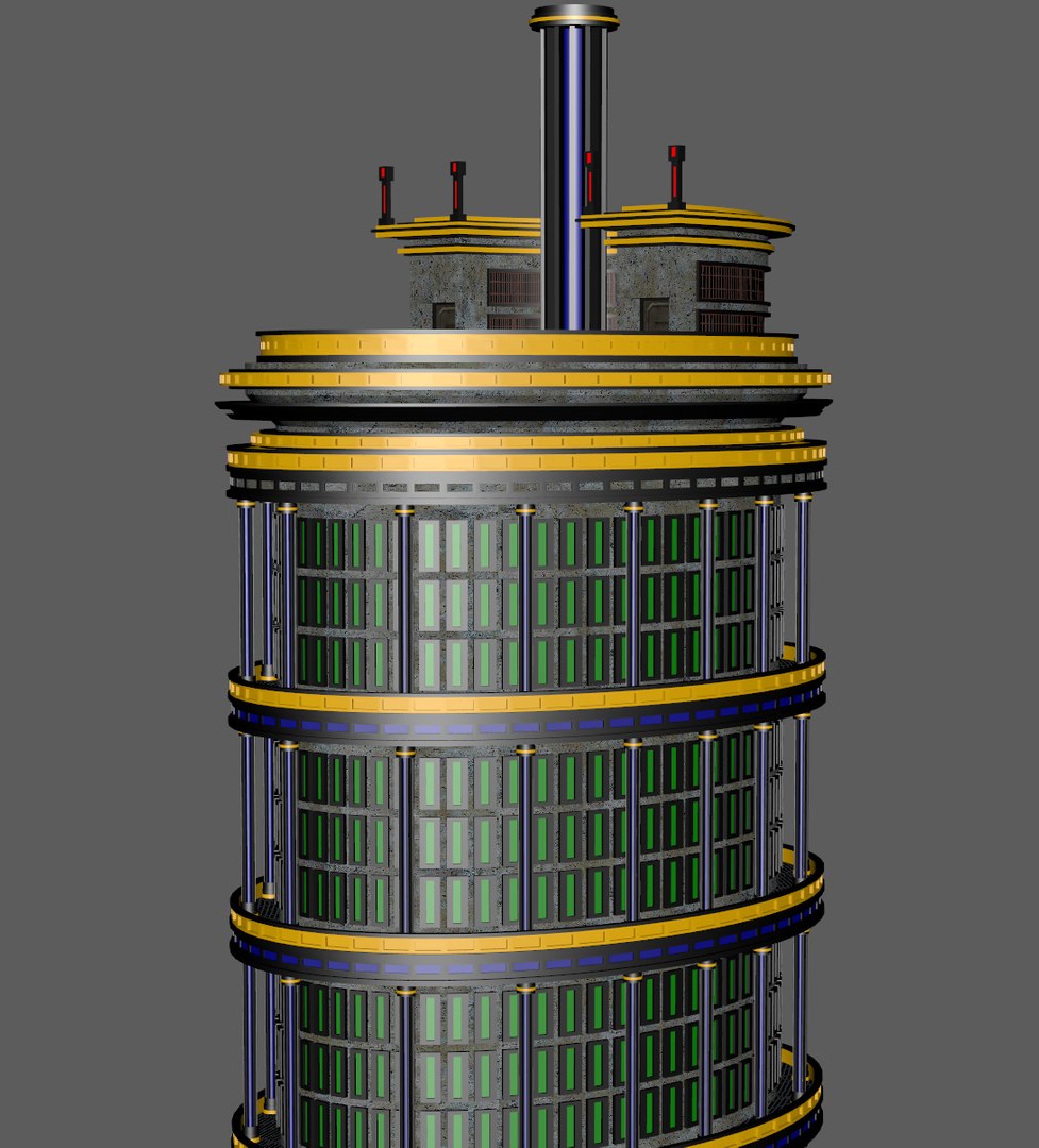 3D sci-fi skyscraper - TurboSquid 1249823