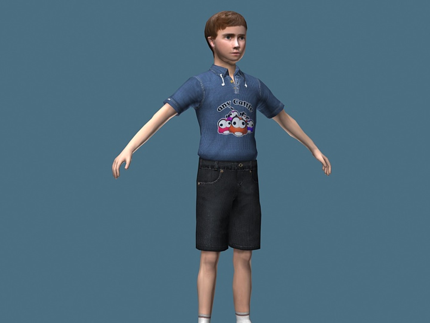 3ds max boy child kid