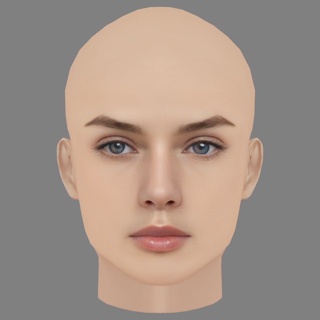 3D Model Lucy Markovic Head - No Hair - Low Poly Head For Game ...