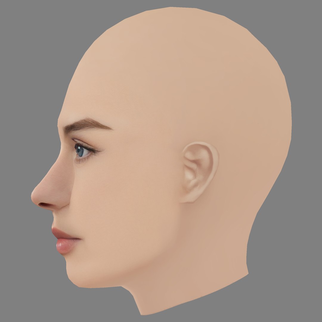 3D Model Lucy Markovic Head - No Hair - Low Poly Head For Game ...