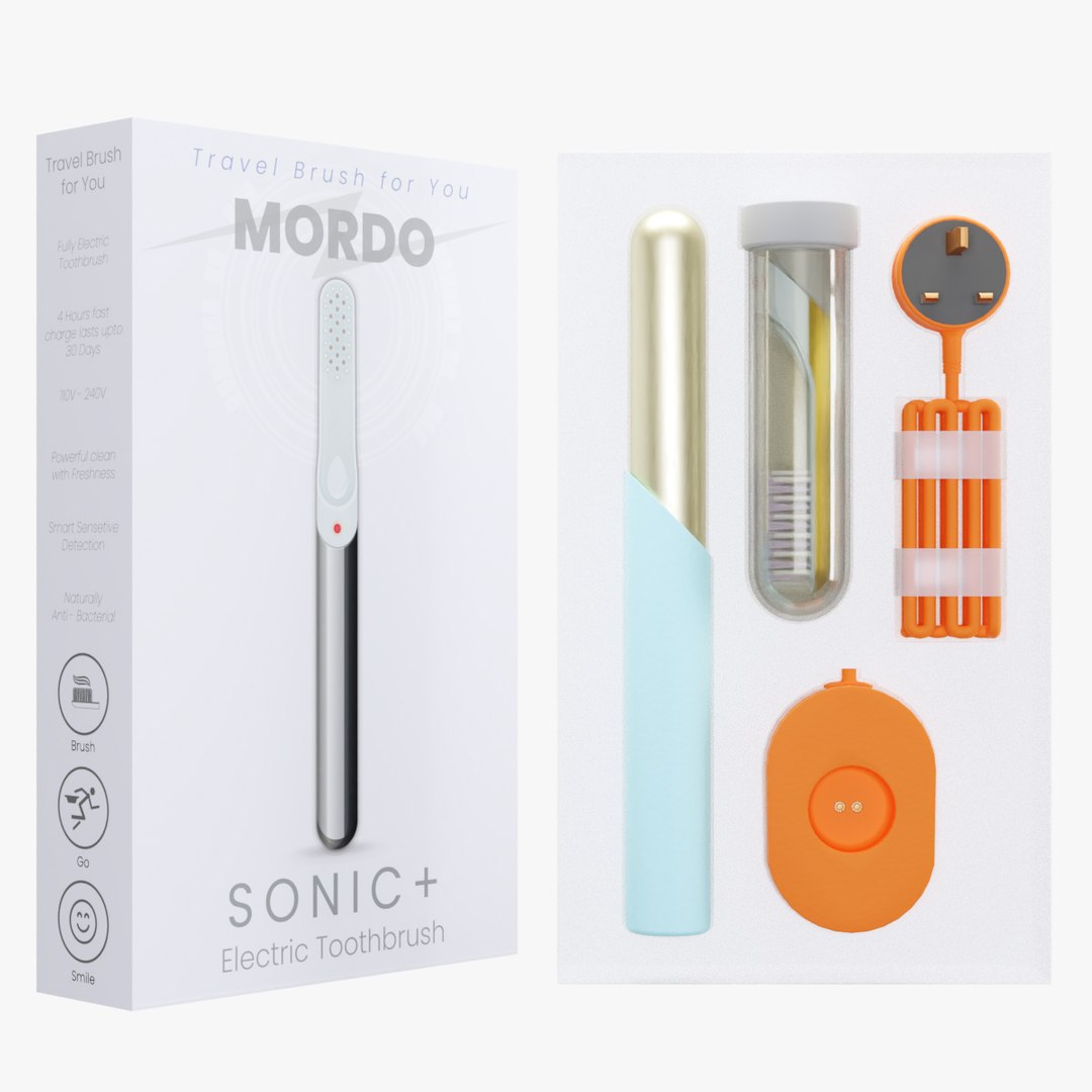 modelo 3d Electric Toothbrush with Package - 3D Model - TurboSquid 2074823