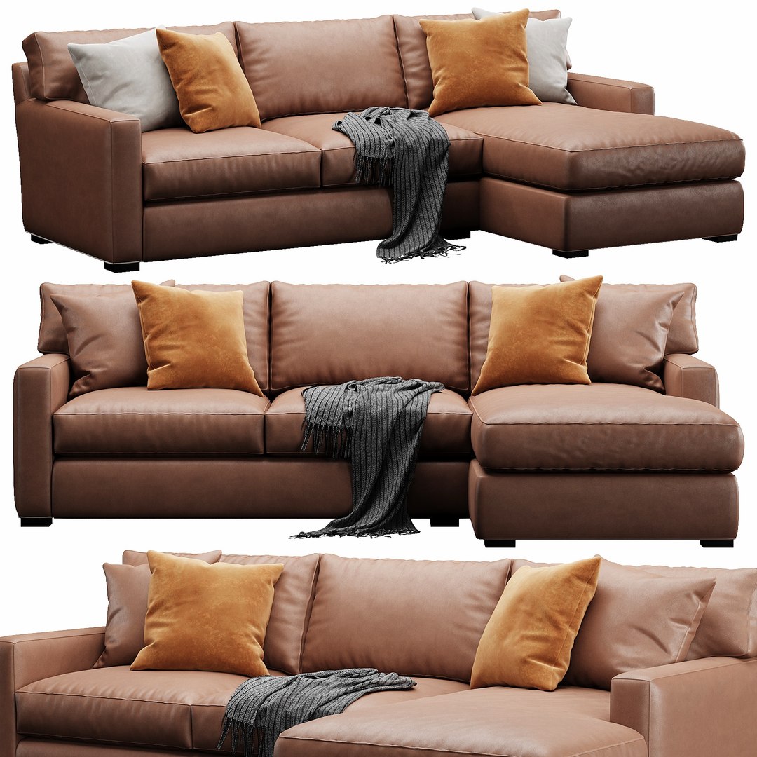 3D Model Crate And Barrel Axis Sofa - TurboSquid 2198179