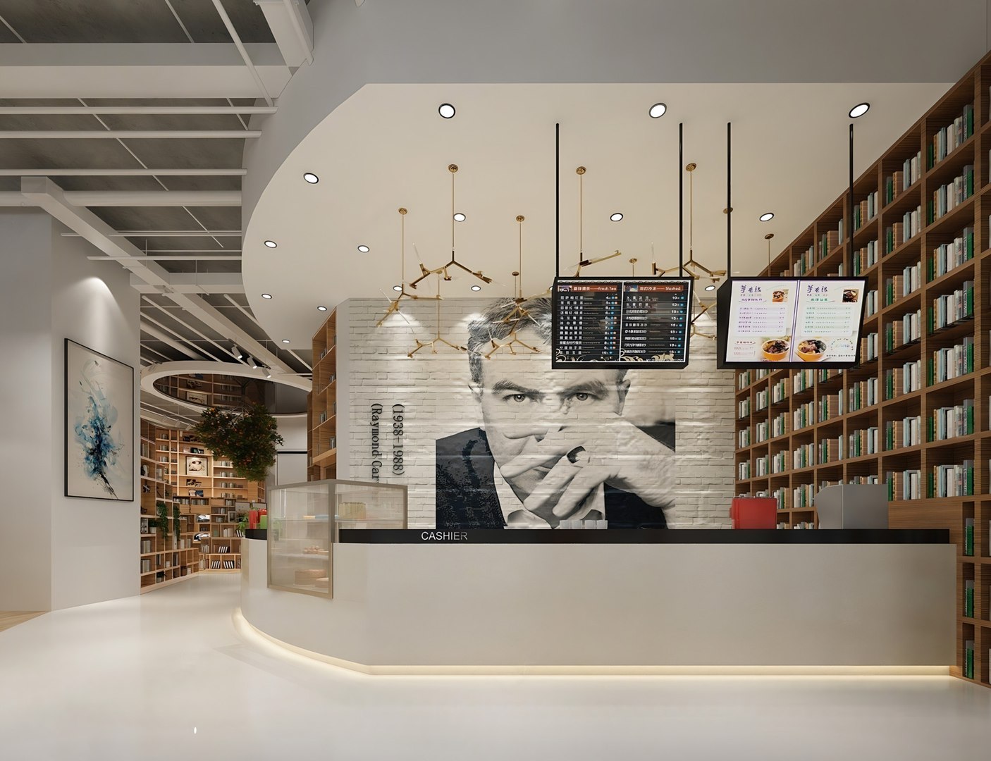 Modern Book Store Book Shop Interior 3D Model - TurboSquid 2424390