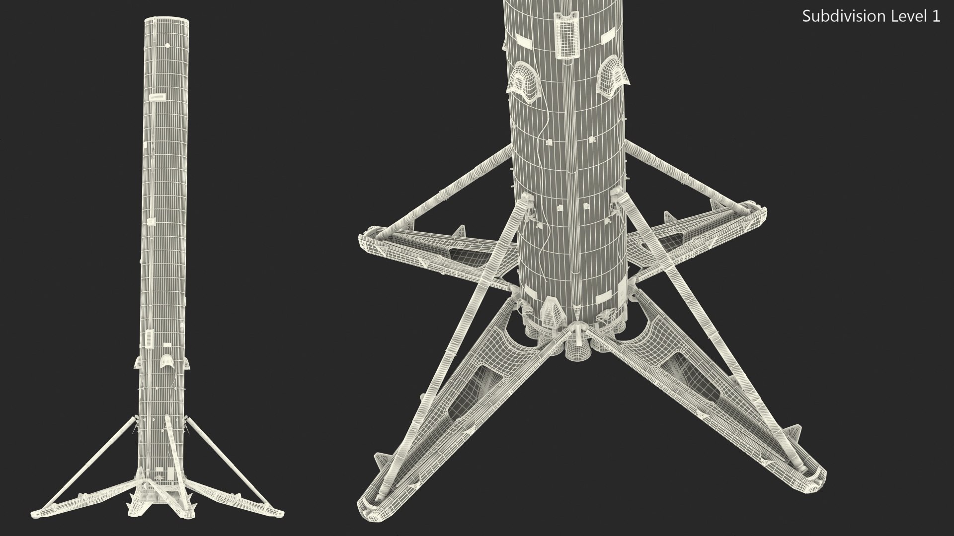 3D Launch Vehicle Landing Legs - TurboSquid 1493384