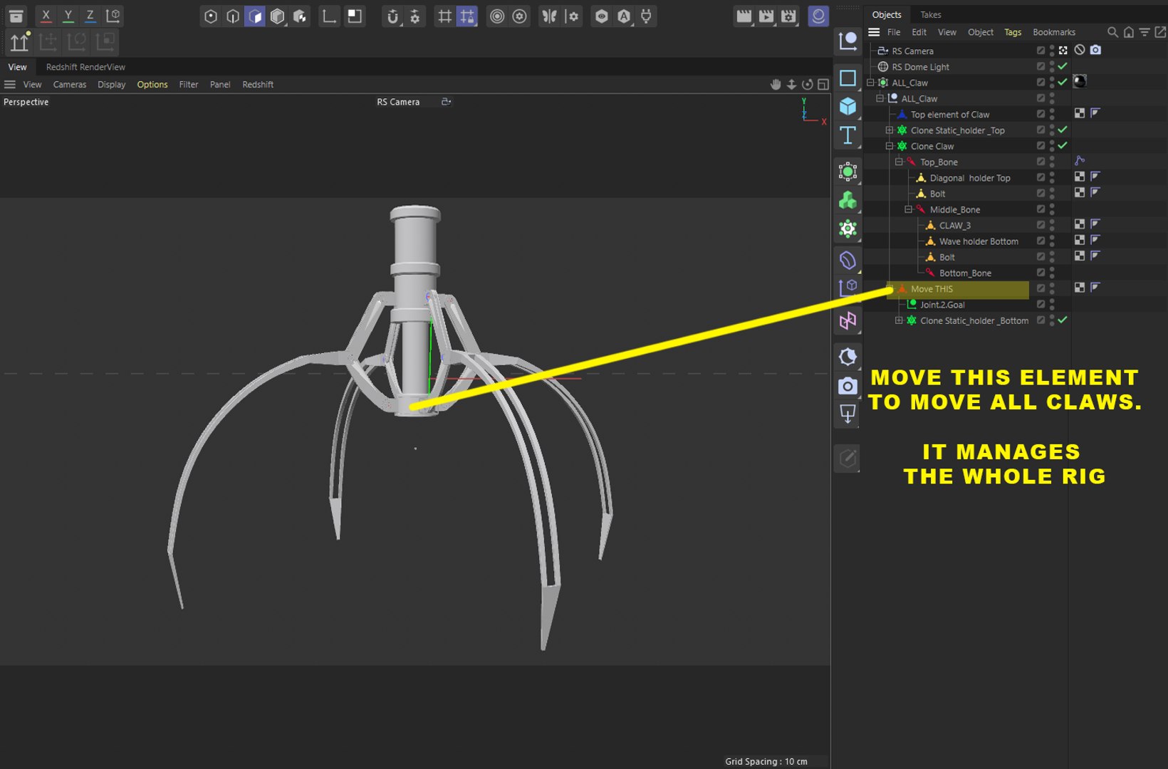 Metal Claw 10 With RIG 3D Model - TurboSquid 2348172