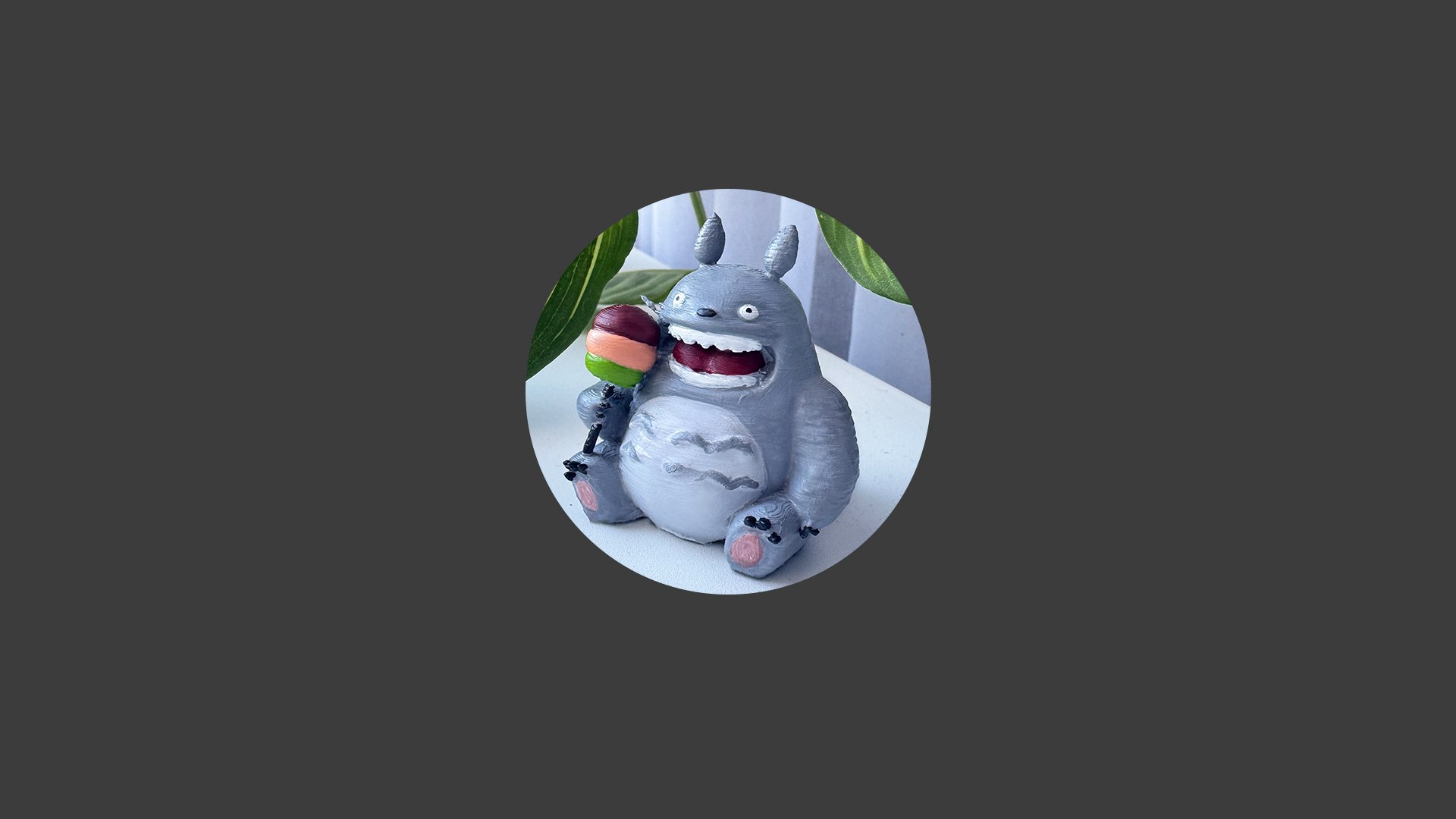 Happy Totoro With Lollipop 3D Printable Figurine 3D - TurboSquid 2378136