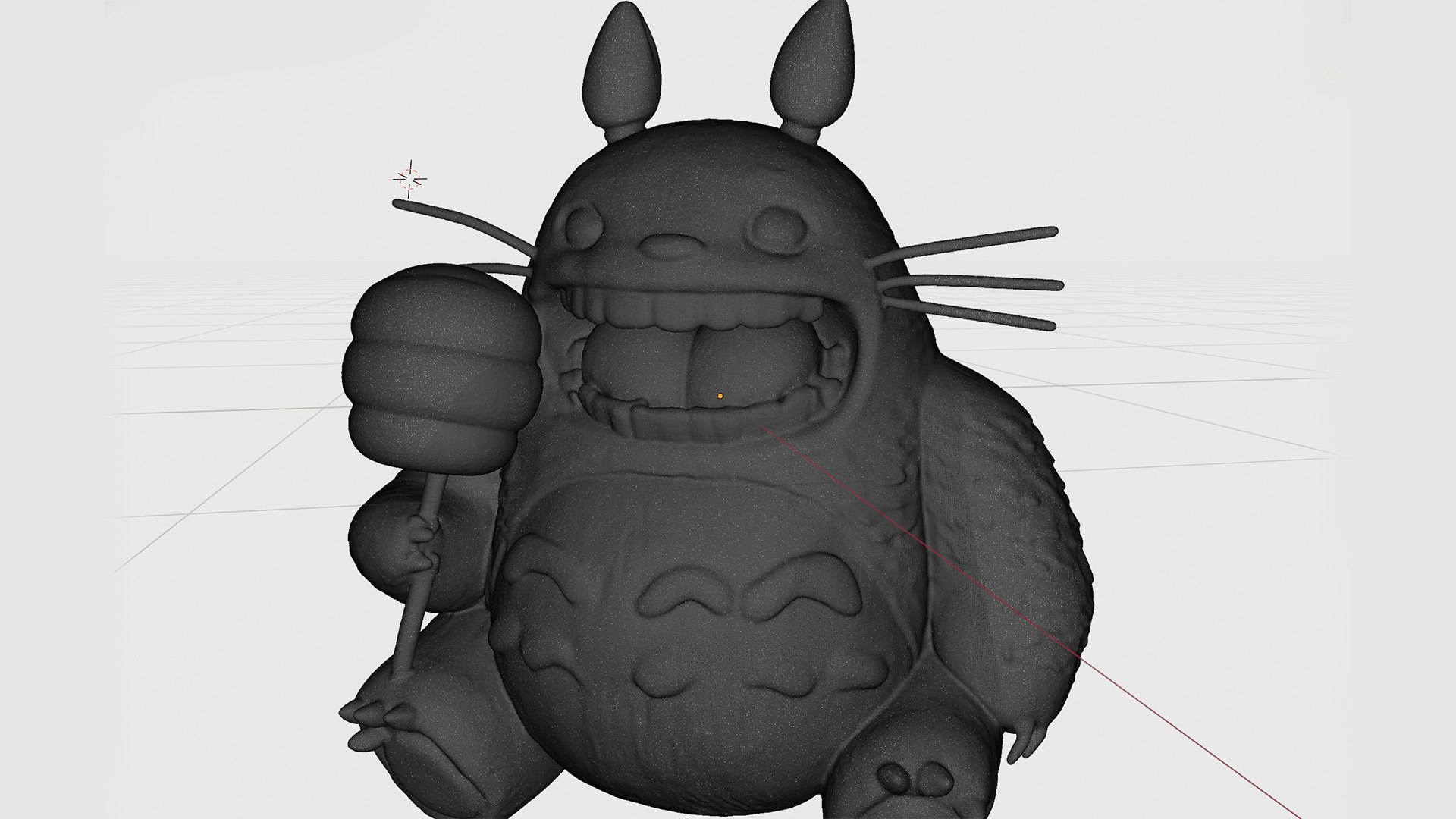 Happy Totoro With Lollipop 3D Printable Figurine 3D - TurboSquid 2378136