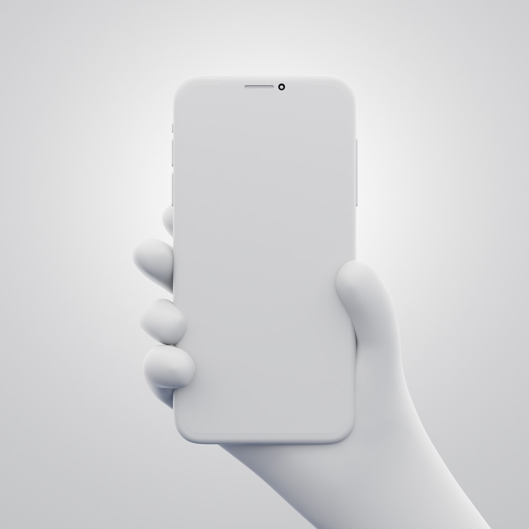 3D Simple Hand Holding Phone Model - TurboSquid 1934772