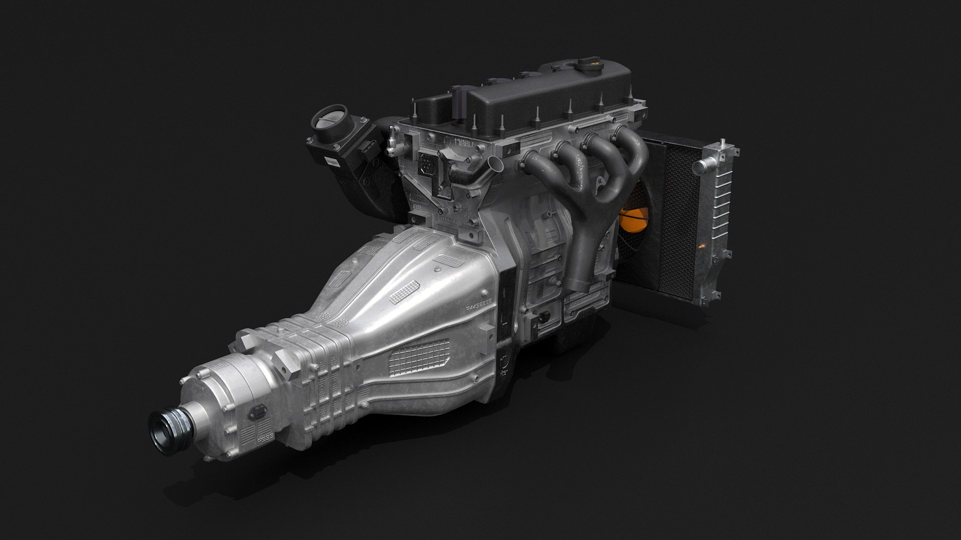 Straight-Four Engine And Gearbox 3D Model - TurboSquid 2022046