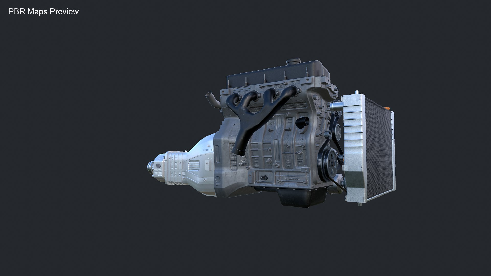 Straight-Four Engine And Gearbox 3D Model - TurboSquid 2022046