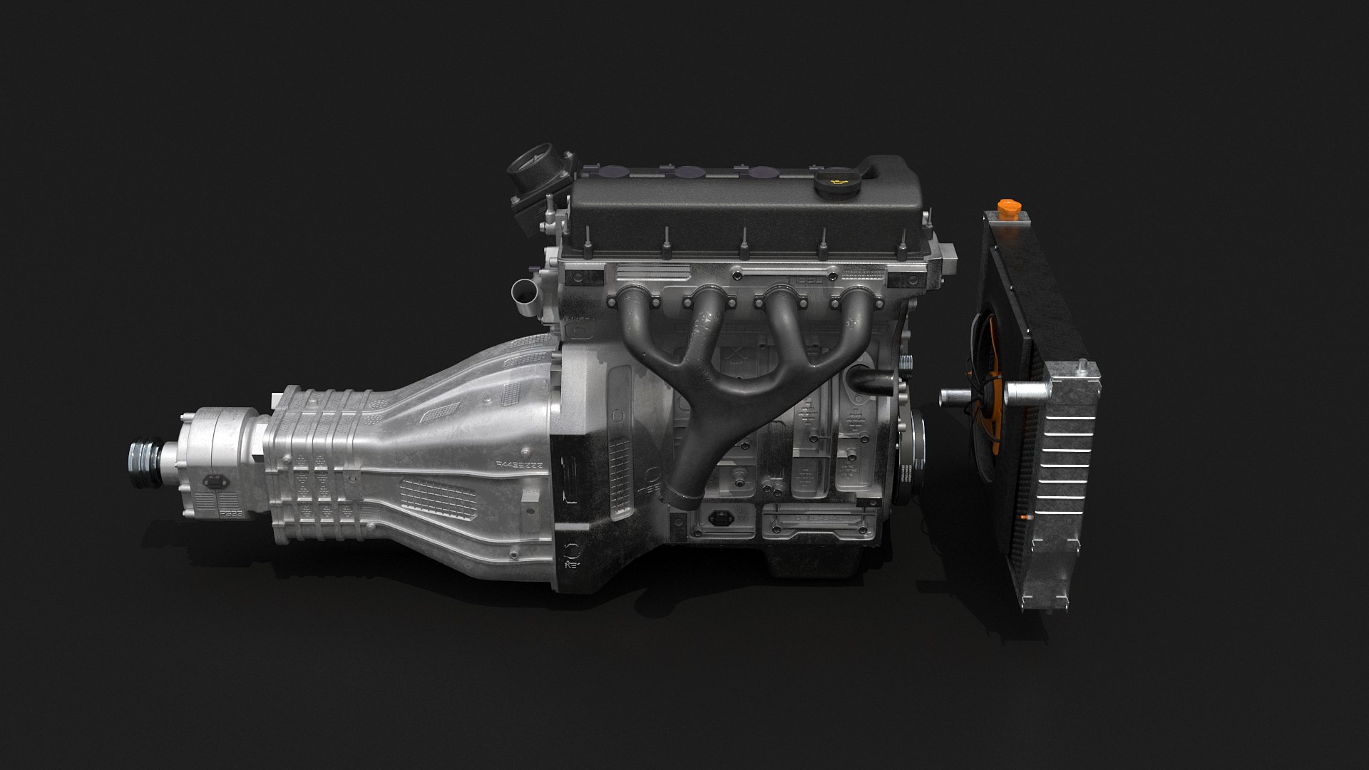 Straight-Four Engine And Gearbox 3D Model - TurboSquid 2022046