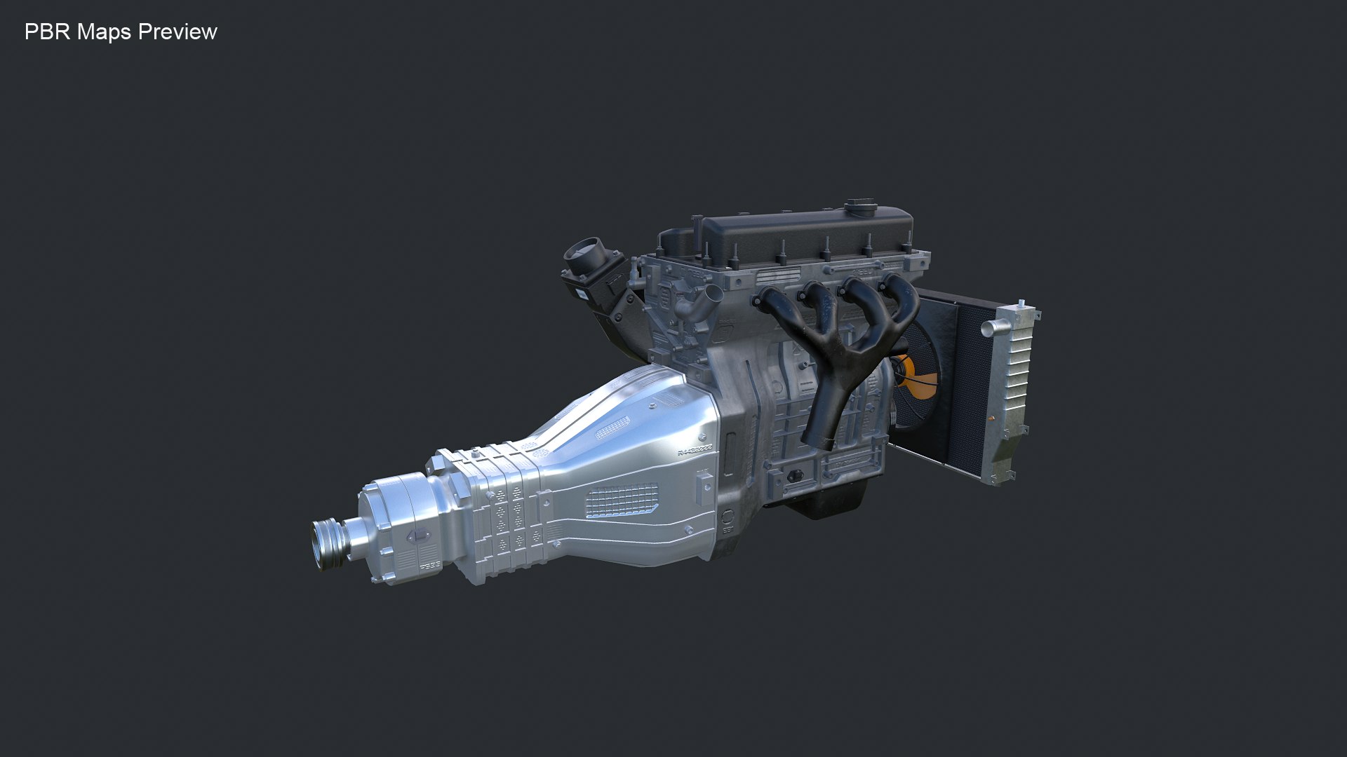 Straight-Four Engine And Gearbox 3D Model - TurboSquid 2022046