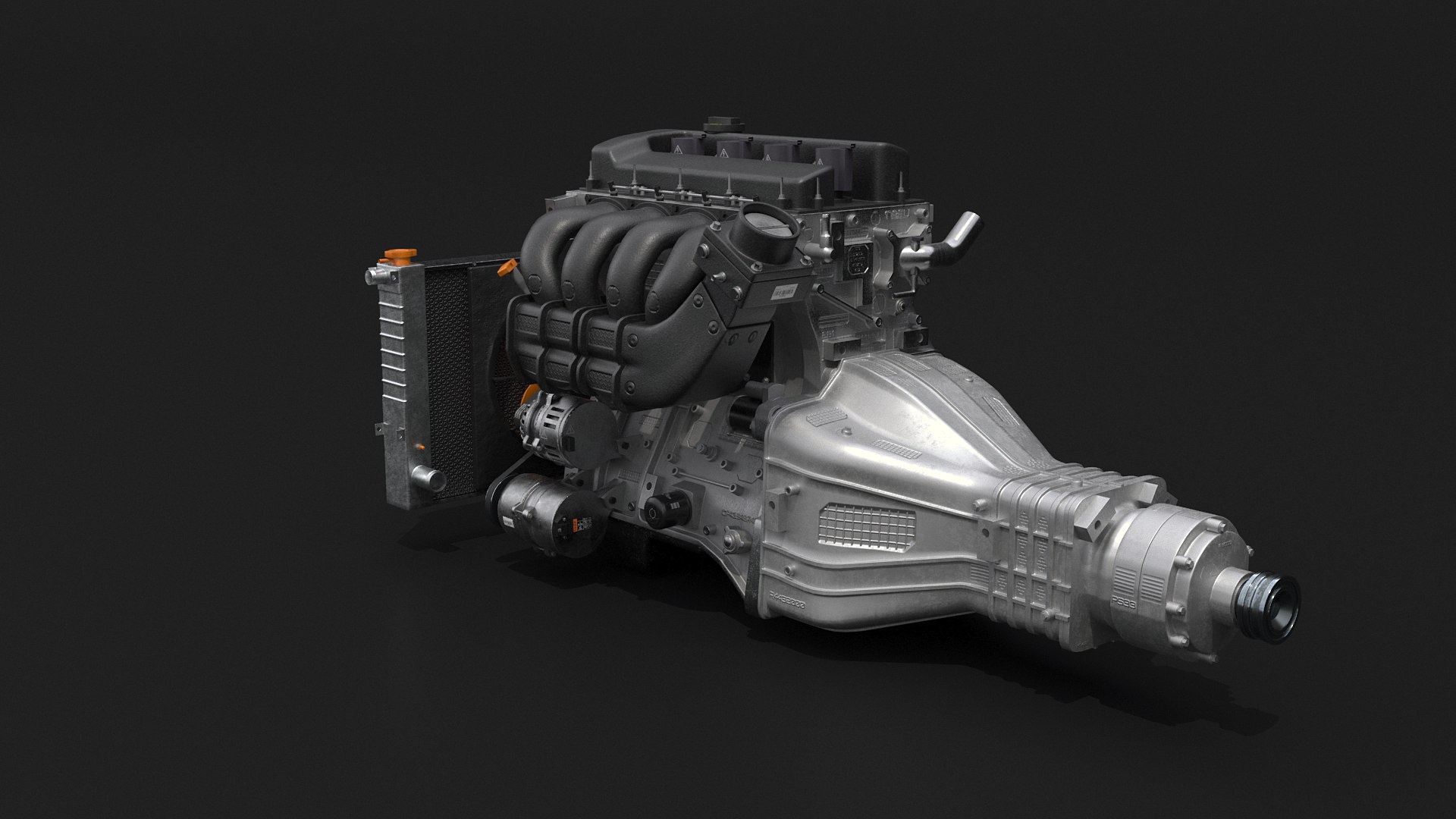 Straight-Four Engine And Gearbox 3D Model - TurboSquid 2022046