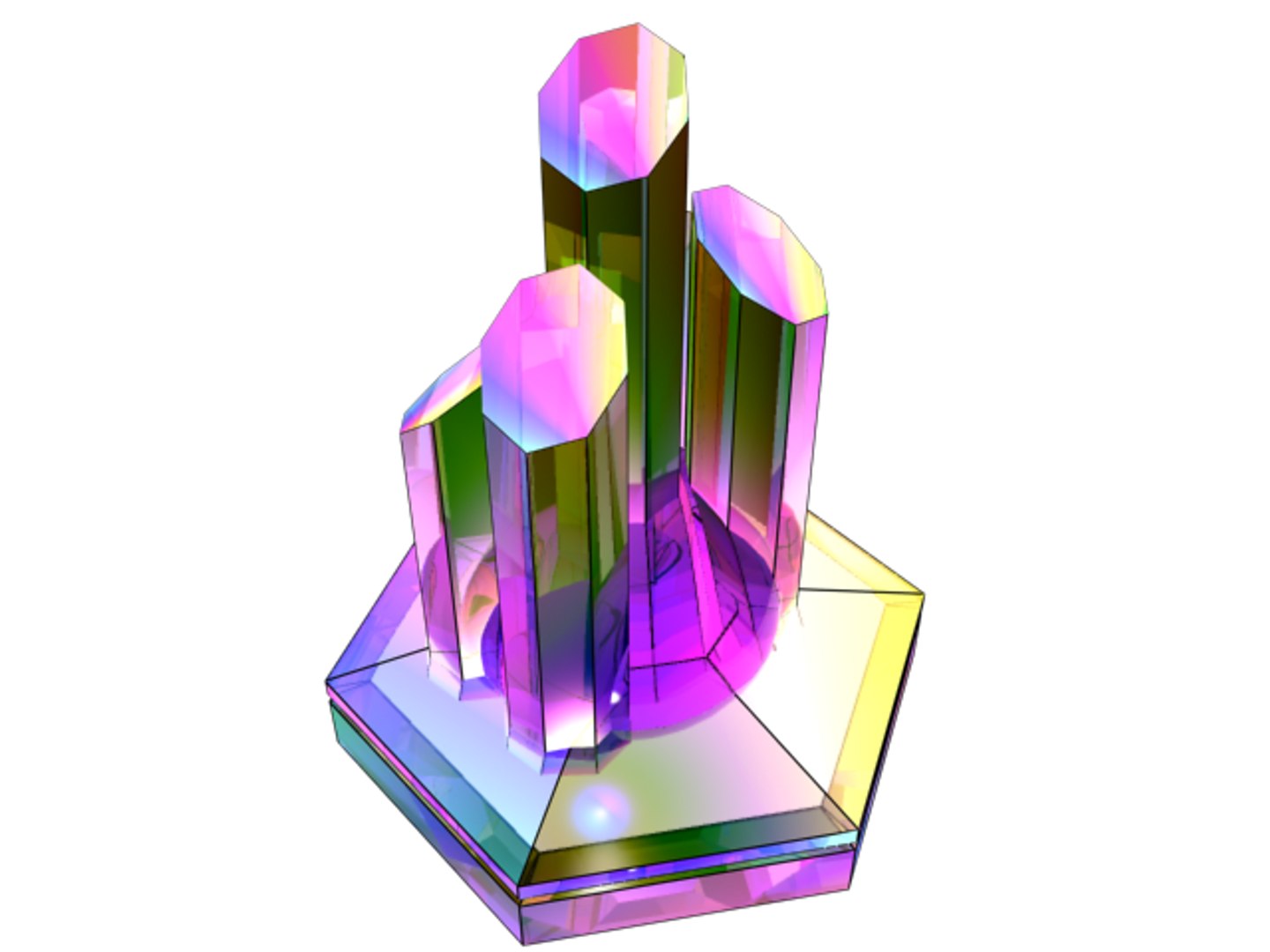3d crystal model