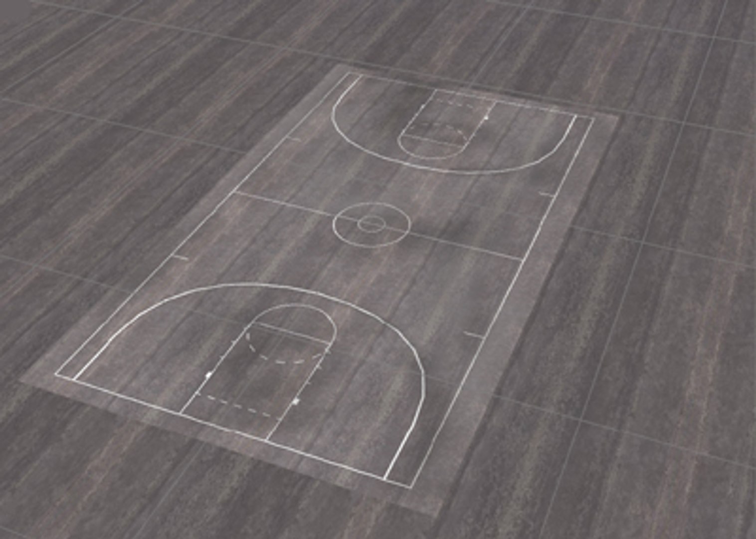 outdoor basketball arena hugo 3d model