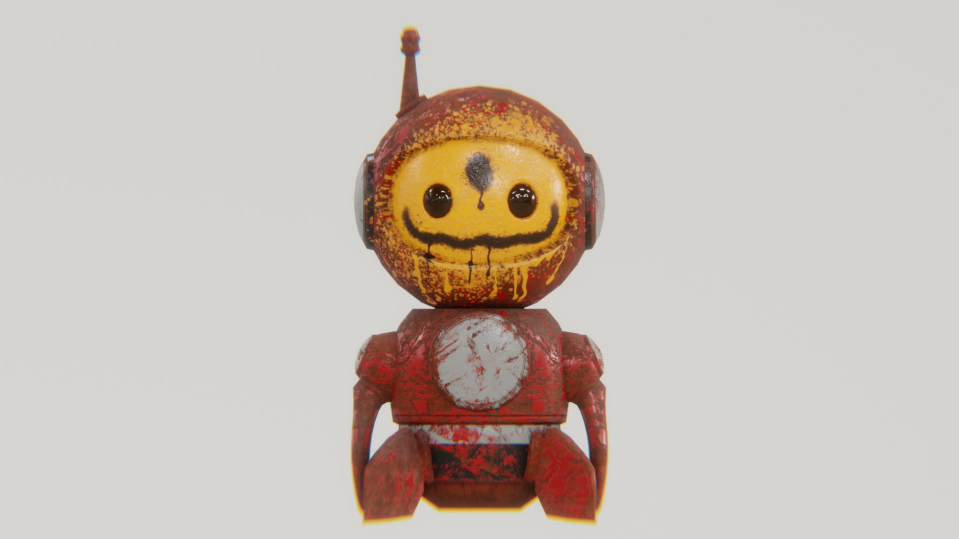 Retrobot Graffiti Version - Technology Mascot - App And Game Ready 3D ...