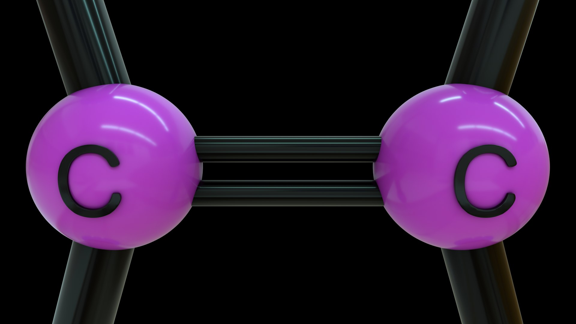 3D Ethylene C2H4 Structure Model - TurboSquid 2220126