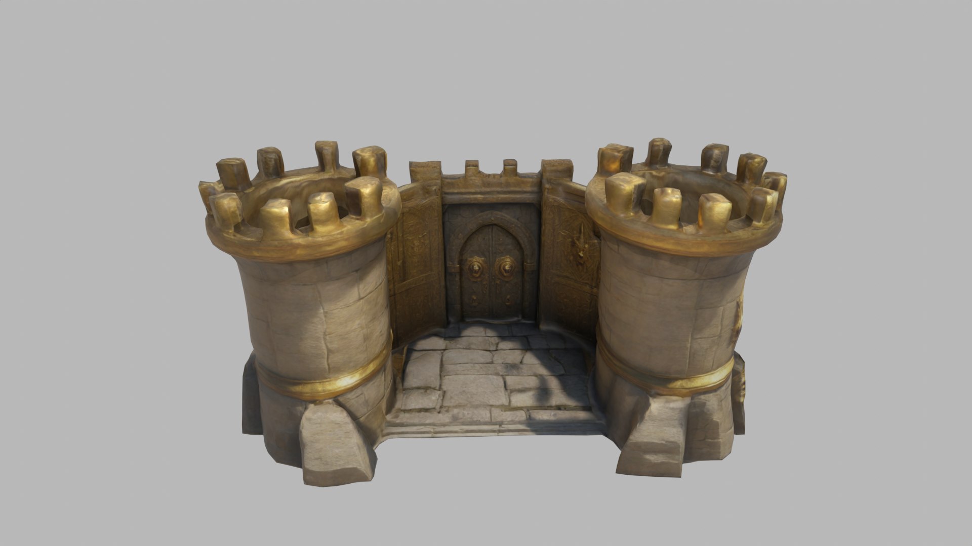 3D Medieval Fortress Entrance - TurboSquid 2351556