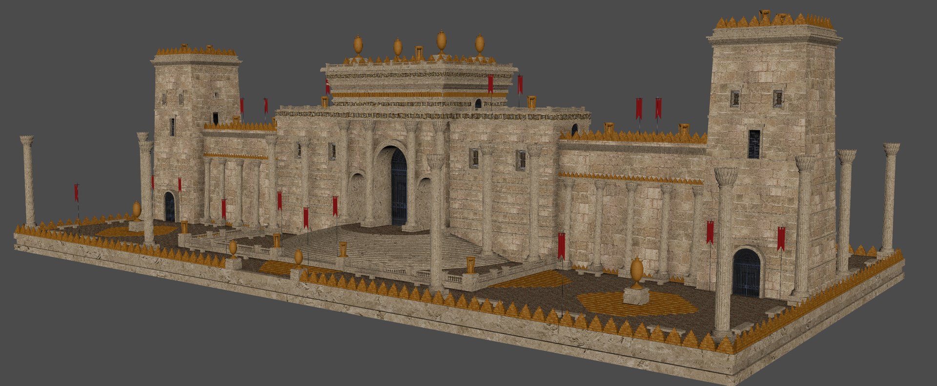 Wall Castle 3D Model - TurboSquid 2294607