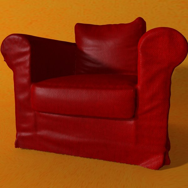 modelo 3d Sillón de tejido rojo gratis - TurboSquid 973756