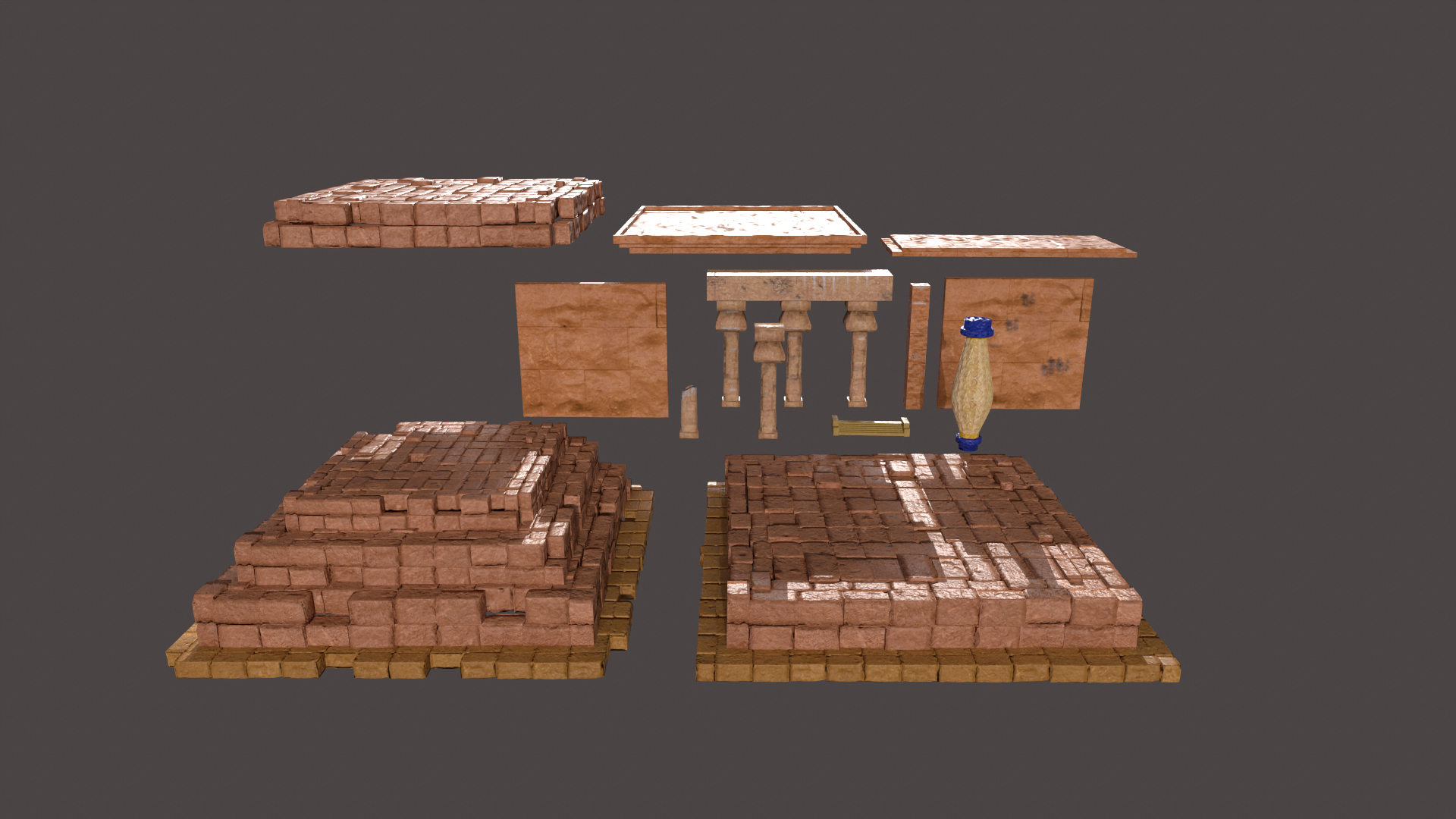 Ancient Egypt Temple Collection Model - TurboSquid 2345151