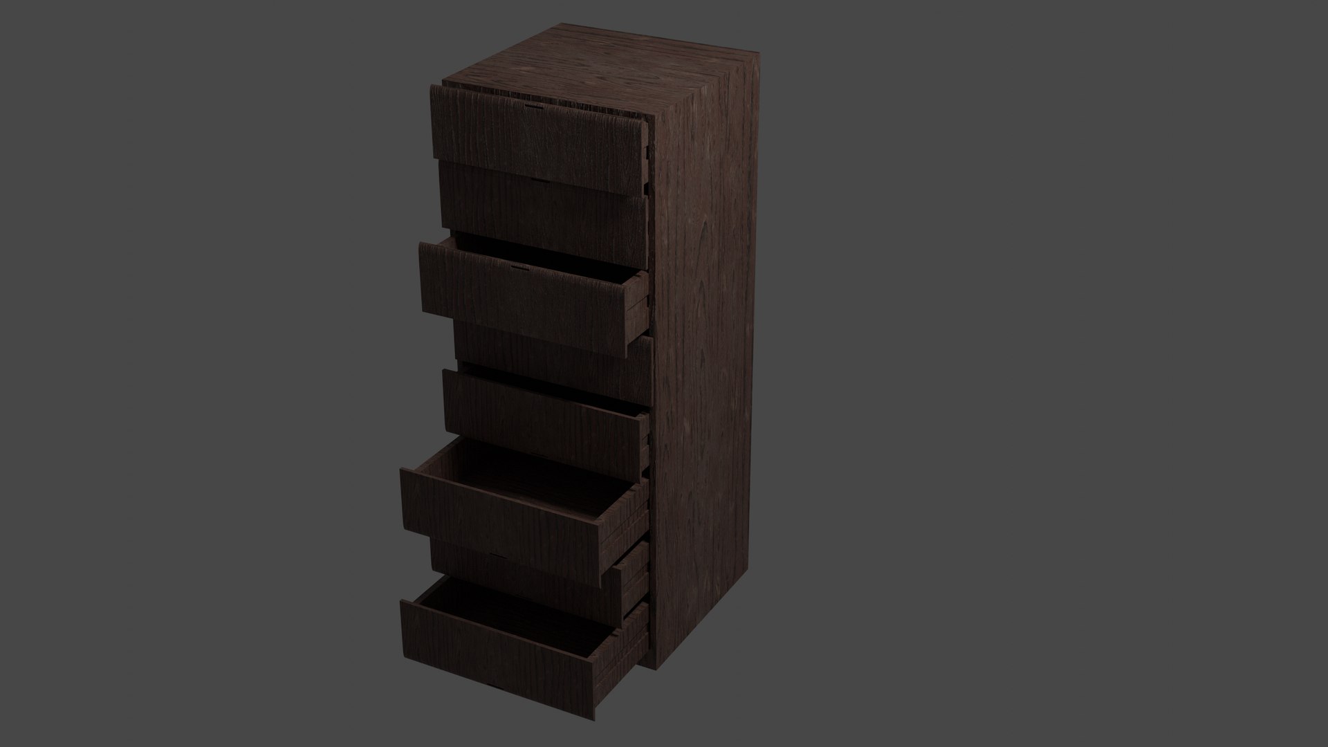 3D Solid Wood Chest Of Drawers Model - TurboSquid 1977686