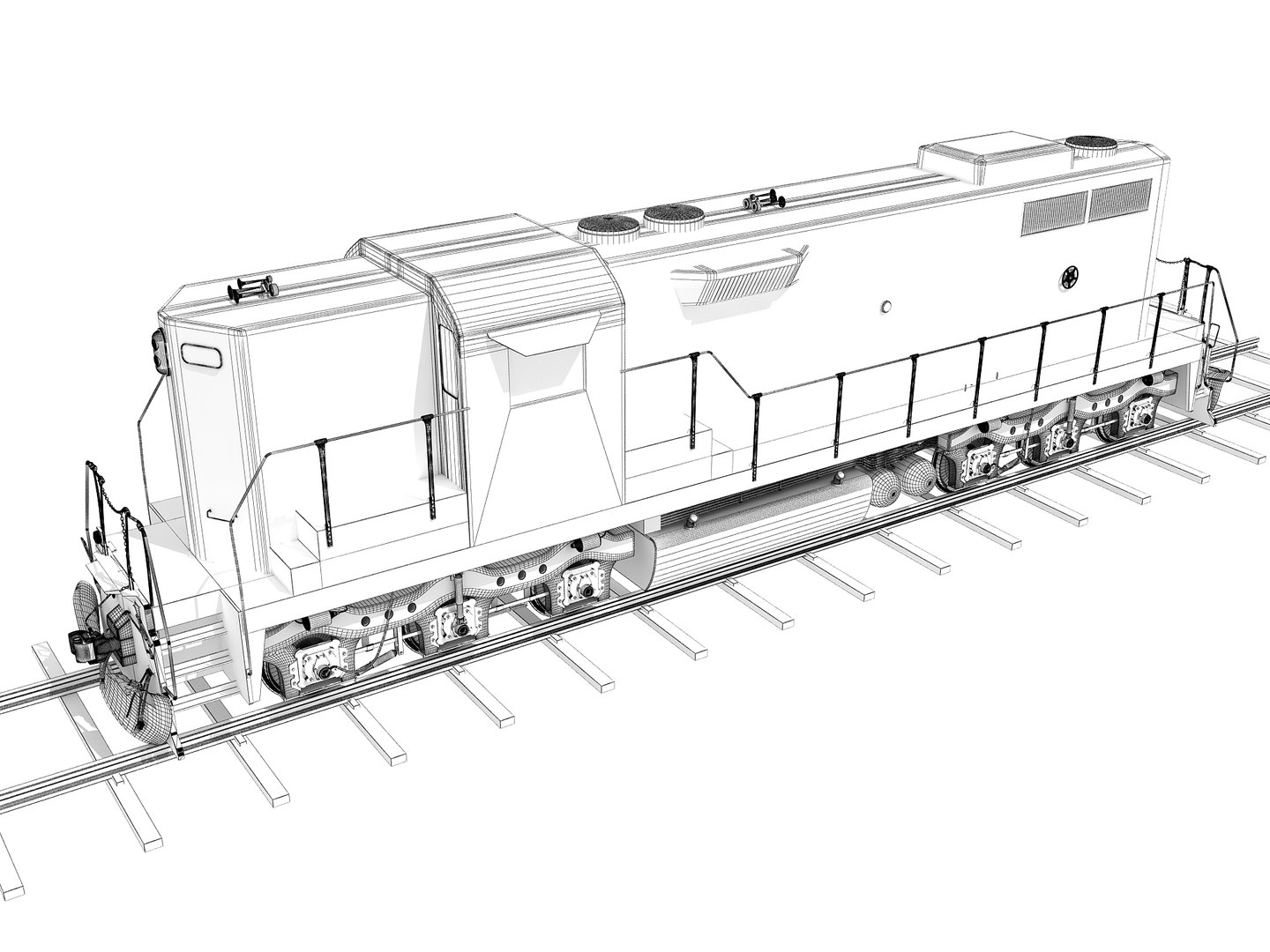 3ds Max Train Railway