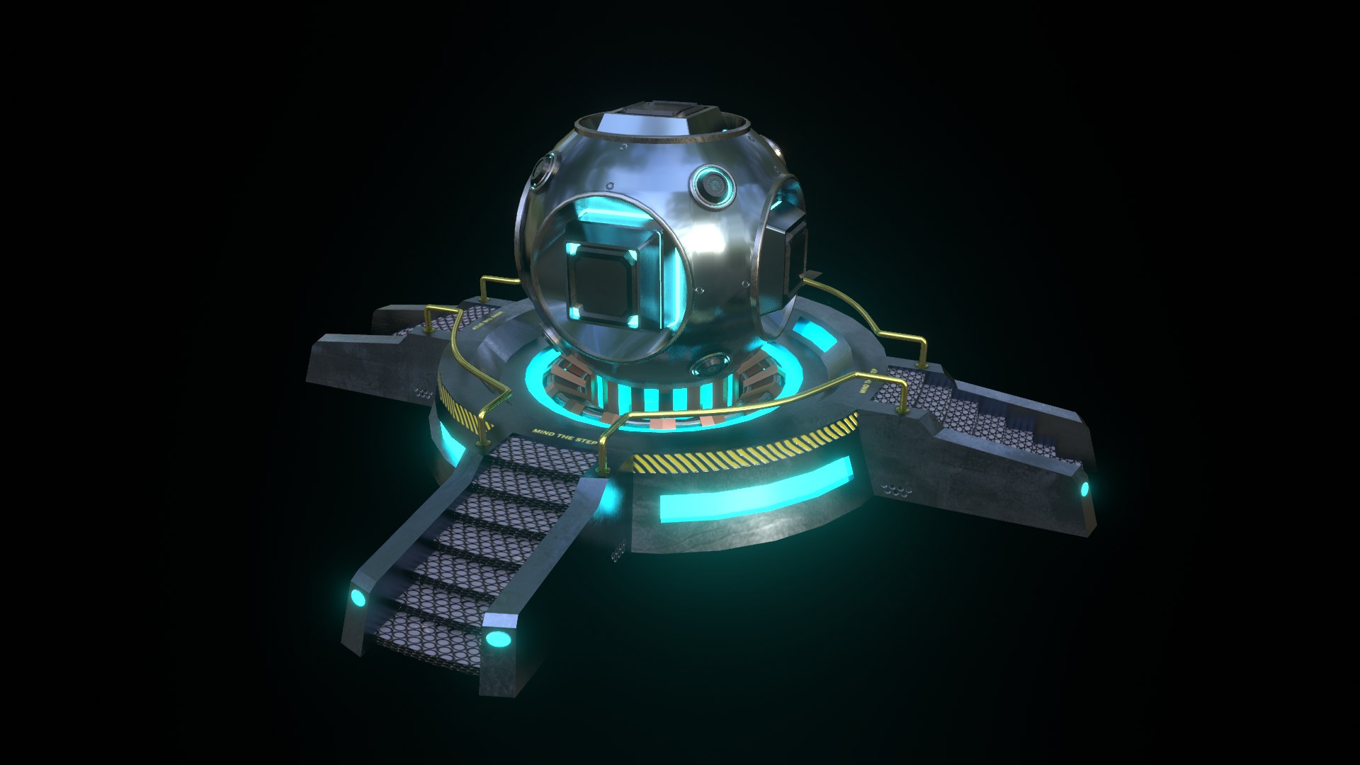 Sci-Fi Reactor 3D Model - TurboSquid 2018384