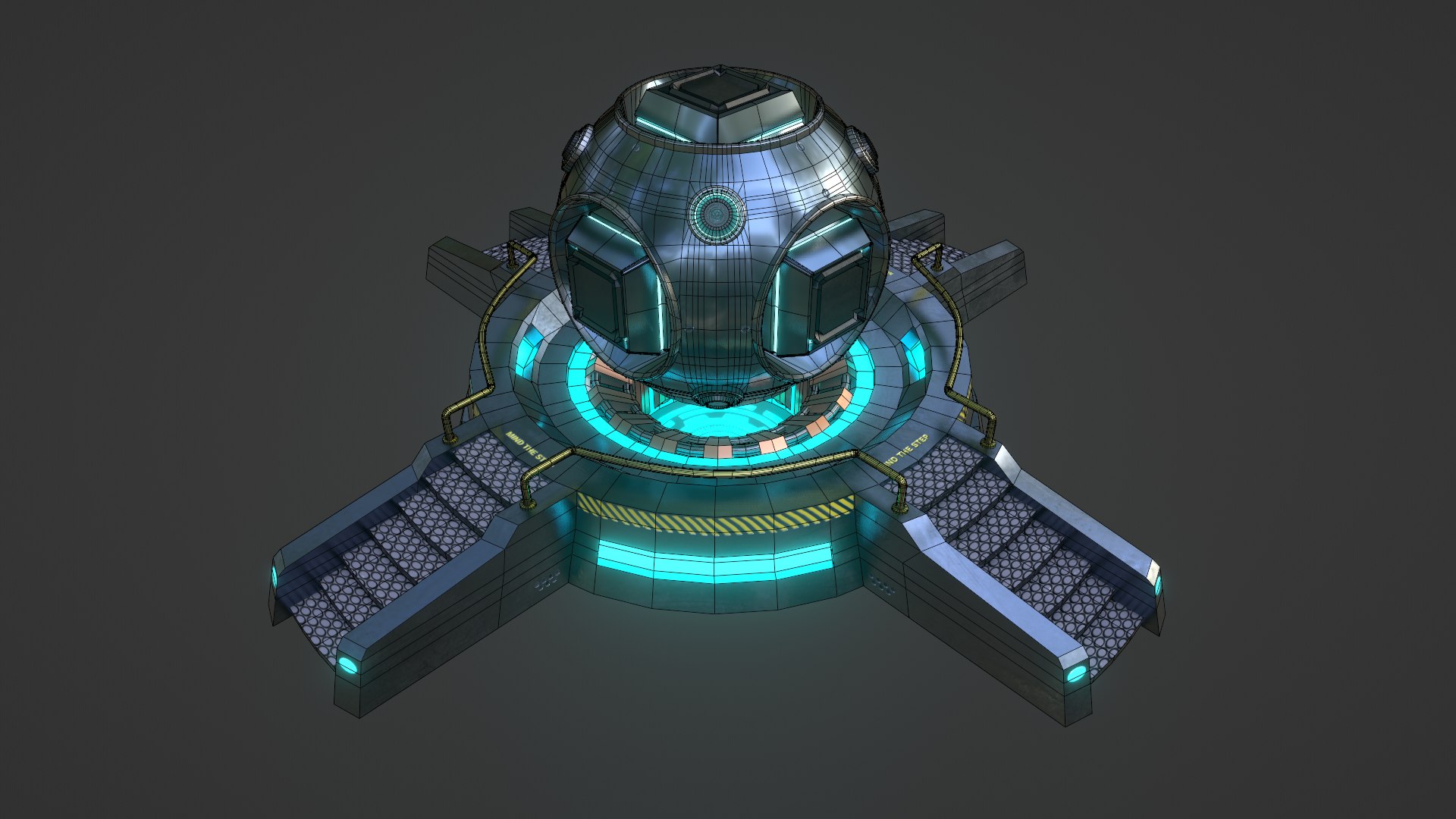 Sci-Fi Reactor 3D Model - TurboSquid 2018384