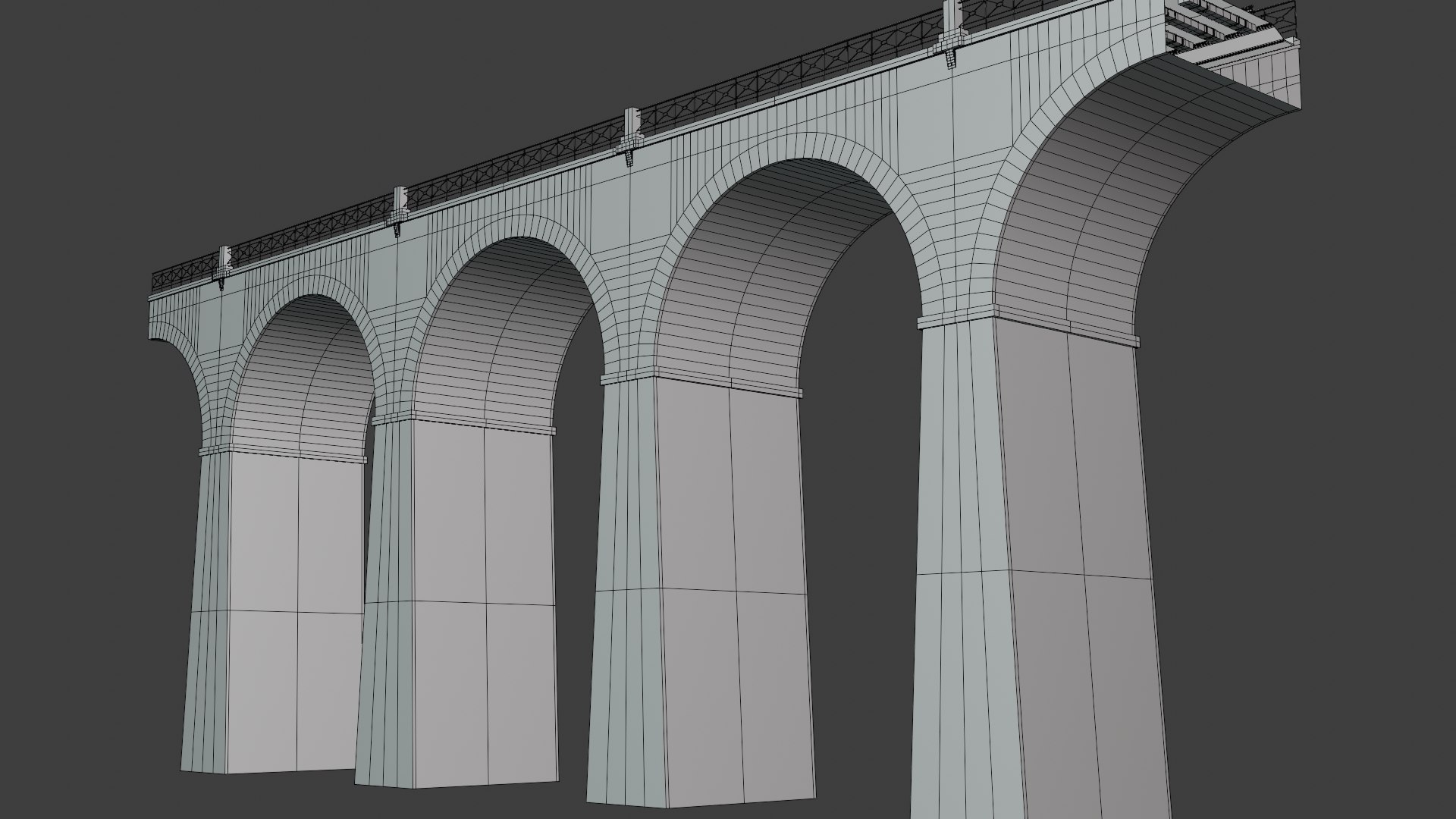 3D Railway Viaduct PBR - TurboSquid 2251385