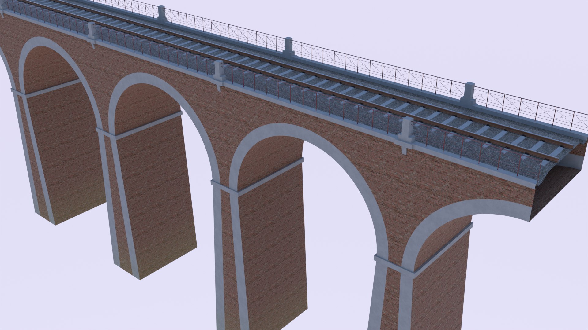 3D Railway Viaduct PBR - TurboSquid 2251385