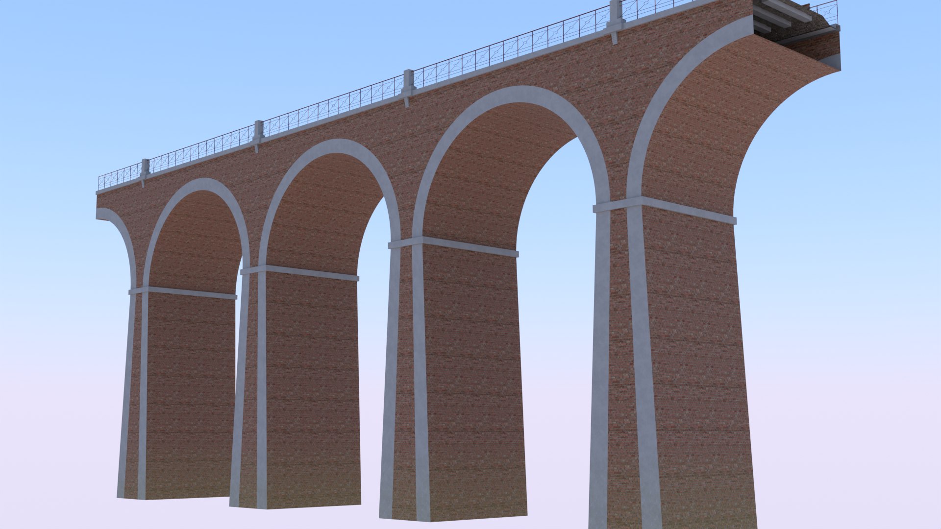 3D Railway Viaduct PBR - TurboSquid 2251385