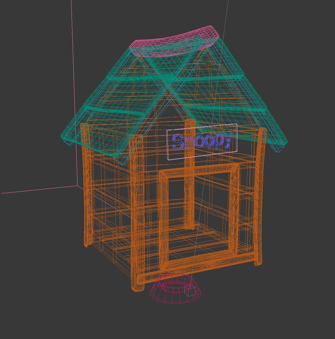 3d dog house model