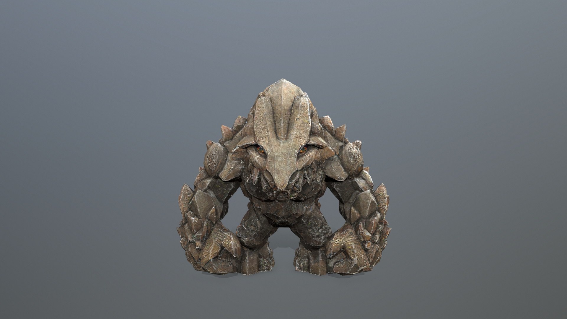 3D Stone Monster Model - TurboSquid 2388267