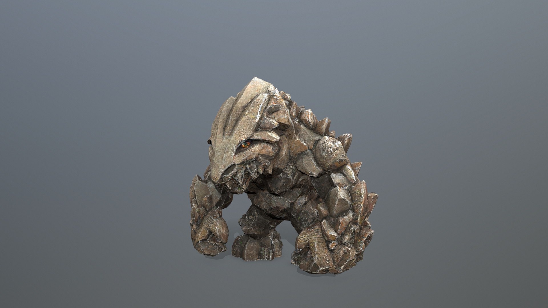 3D Stone Monster Model - TurboSquid 2388267
