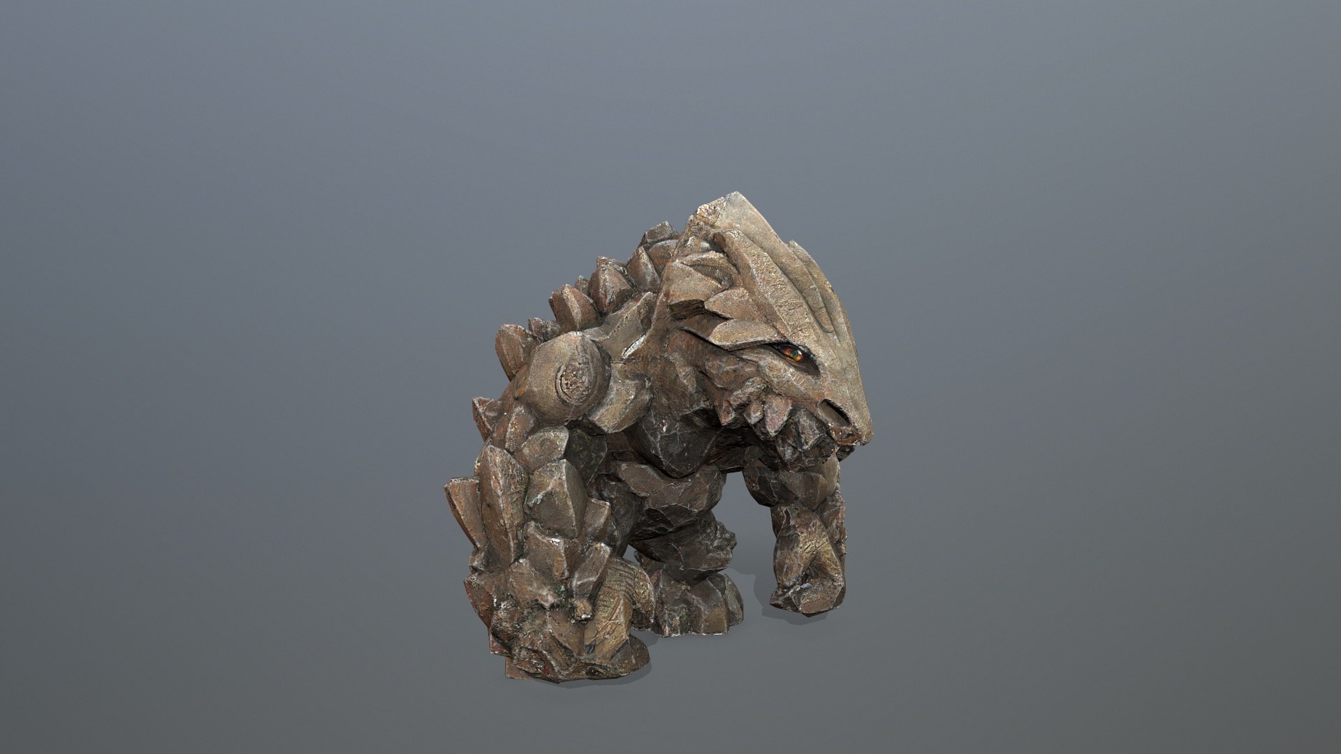 3D Stone Monster Model - TurboSquid 2388267