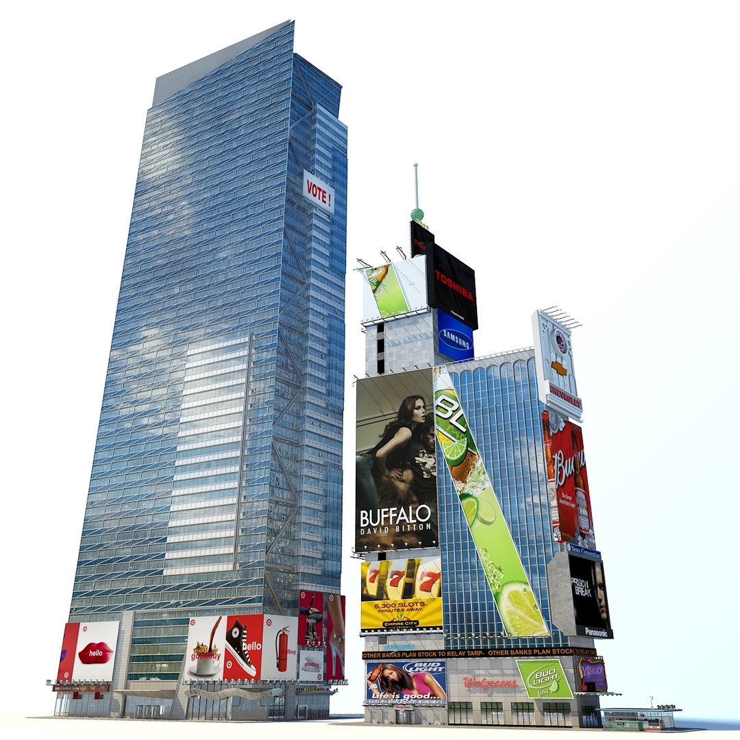 square 7 buildings 3d model