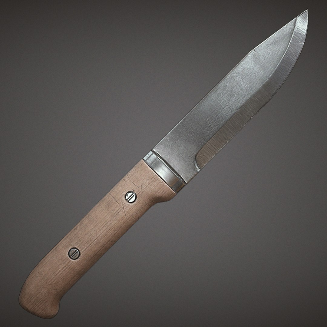 3d Model Realistic Knife Ready Pbr