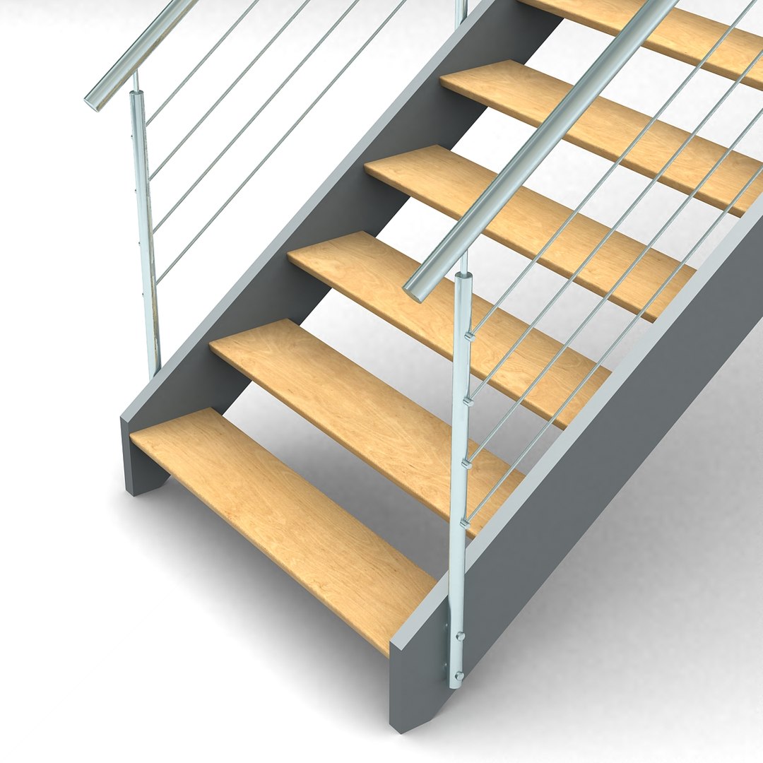 3d Metal Staircases Step