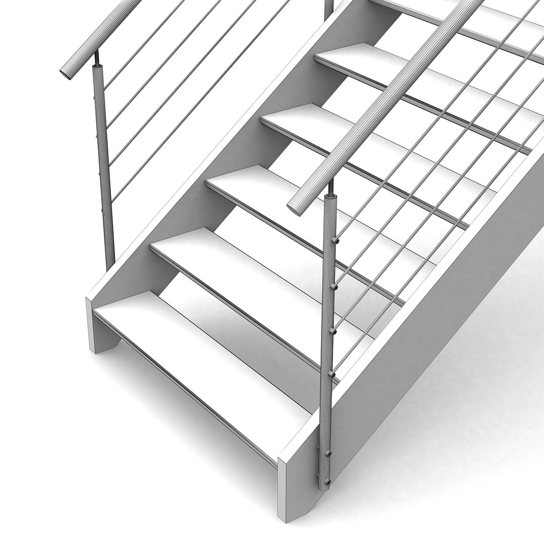 3d Metal Staircases Step