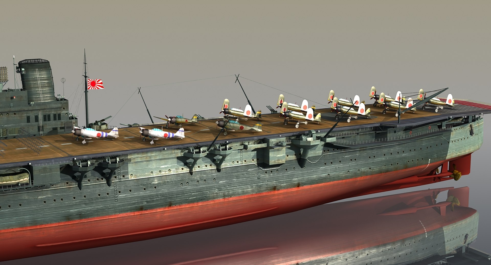 3D Model Japanese Aircraft Carrier Junyo - TurboSquid 1337182