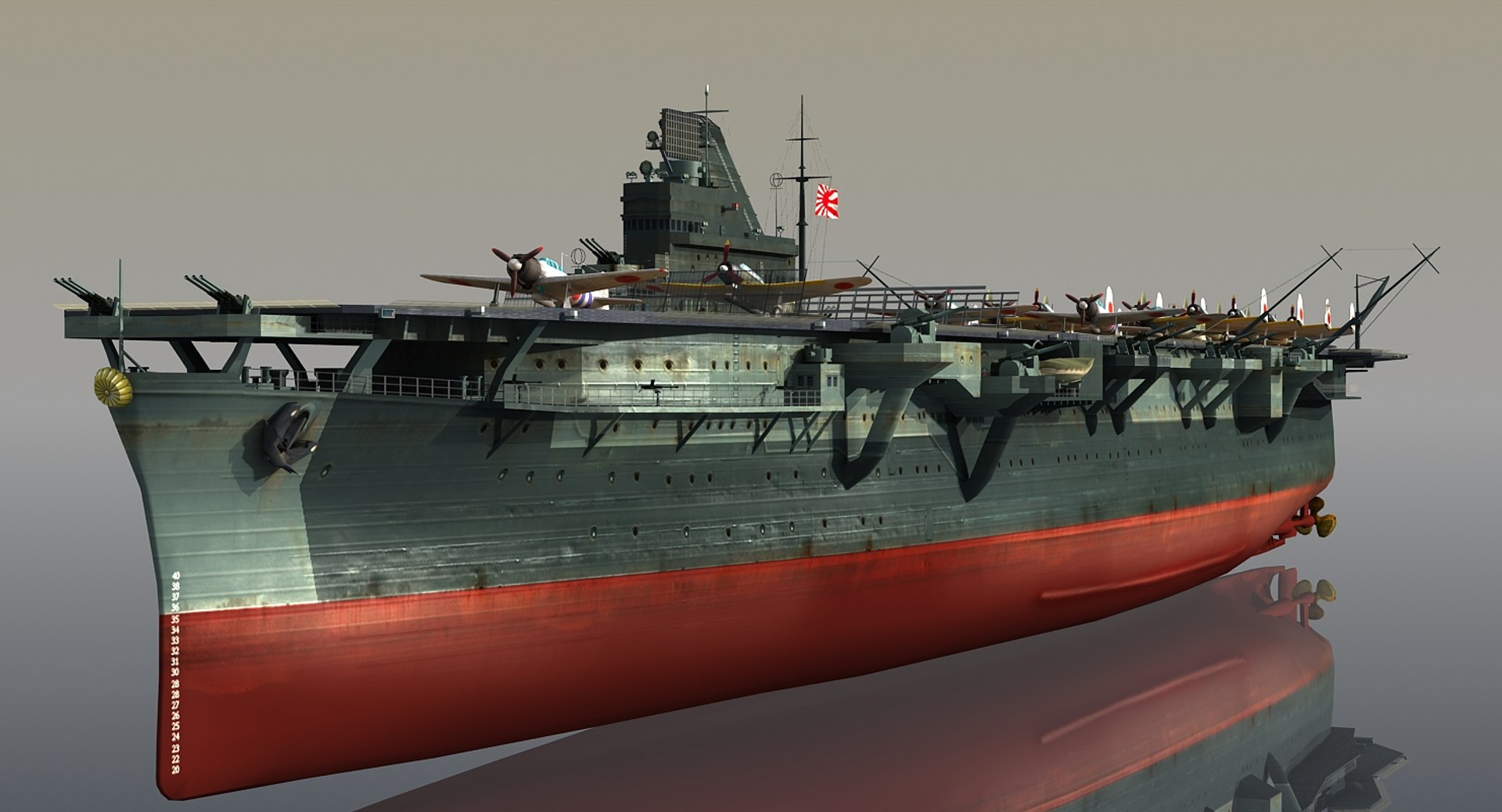 3D Model Japanese Aircraft Carrier Junyo - TurboSquid 1337182