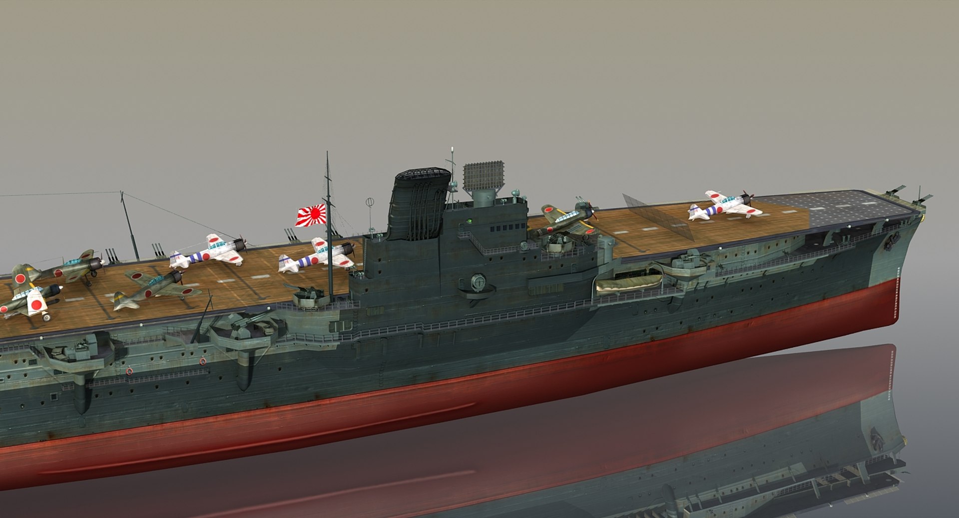 3D Model Japanese Aircraft Carrier Junyo - TurboSquid 1337182