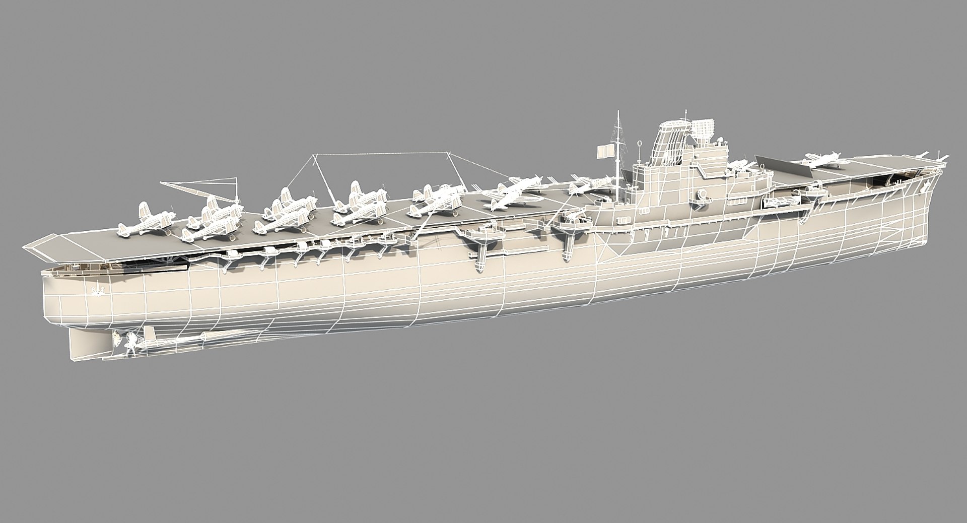 3D model japanese aircraft carrier junyo - TurboSquid 1337182