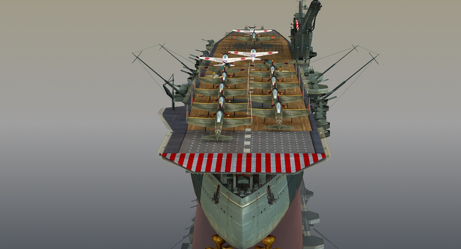 3D Model Japanese Aircraft Carrier Junyo - TurboSquid 1337182