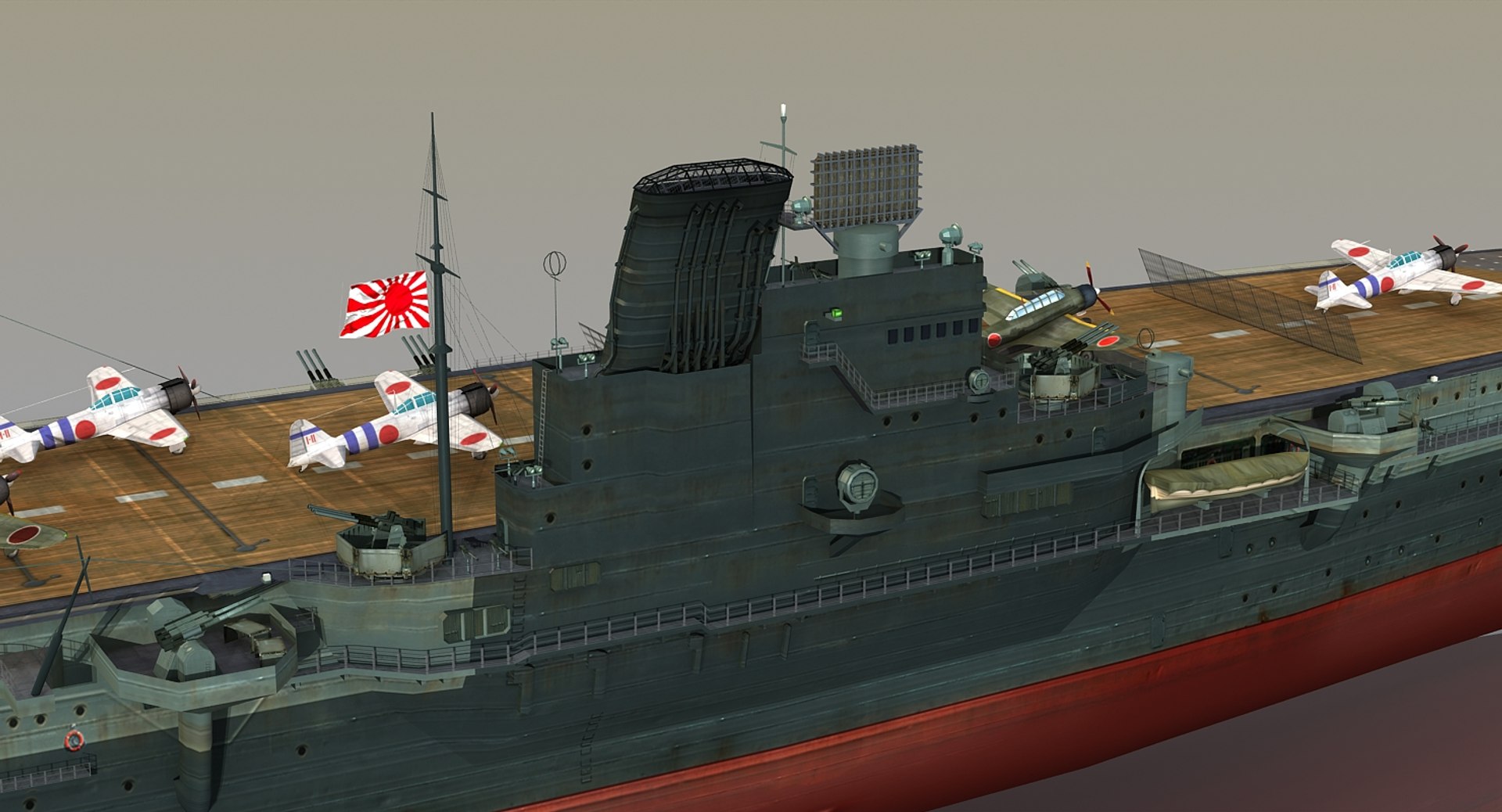 3D Model Japanese Aircraft Carrier Junyo - TurboSquid 1337182