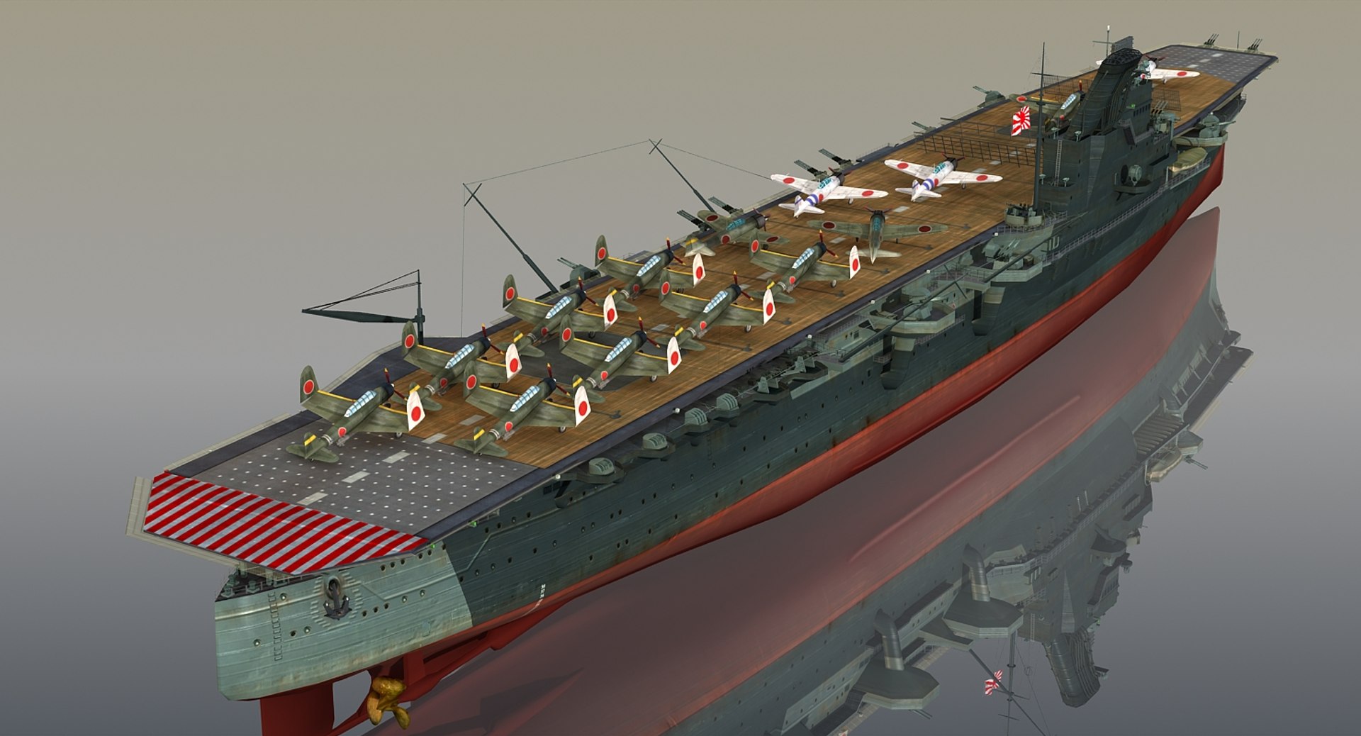 3D Model Japanese Aircraft Carrier Junyo - TurboSquid 1337182