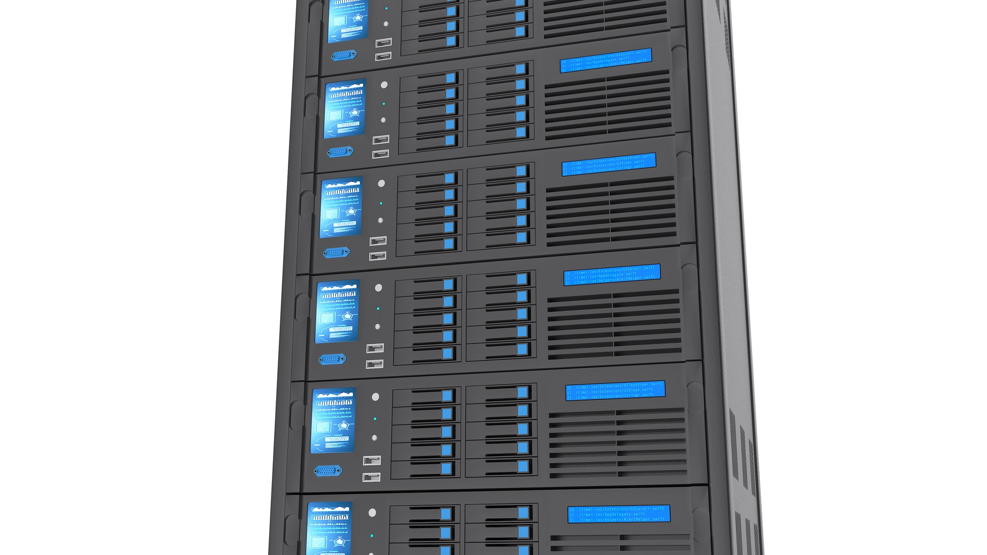 3D Server Cabinet Model - TurboSquid 2265286