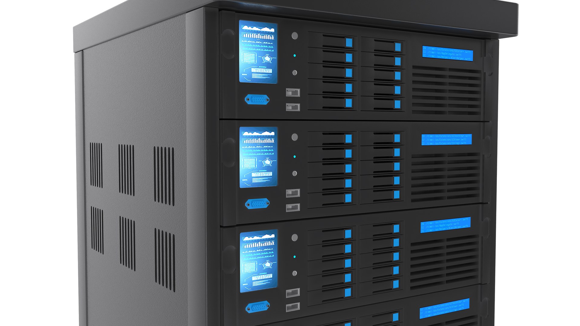 3D Server Cabinet Model - TurboSquid 2265286